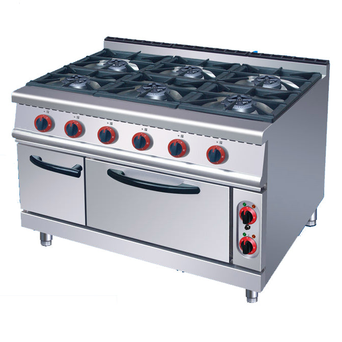 6 Burner Gas Range With Electric Oven (Classic 700 Series) — GHS INDUSTRIAL